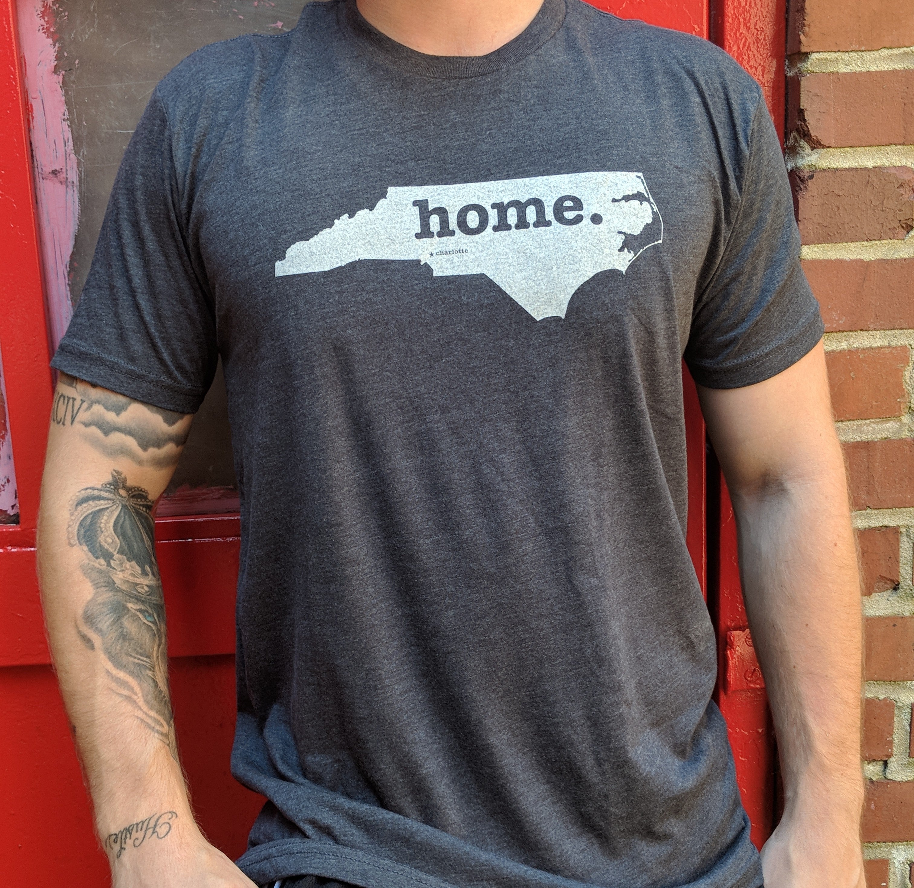 Home- Charcoal T-Shirt (Charlotte, North Carolina) – Support Local Apparel